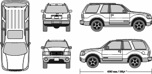 Ford Excursion Drawing