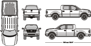 Old Ford Pickup Truck Template Image From